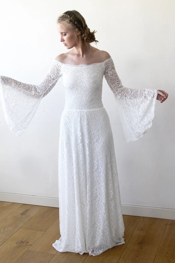 Extraordinary Off The Shoulder Bell Sleeve Dress Gallery