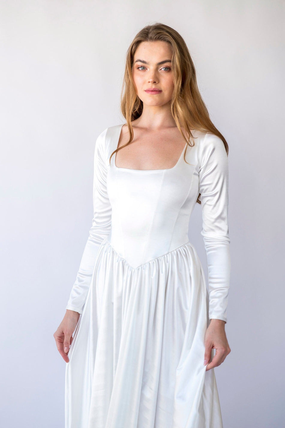 Silky Basque Dress #1452
