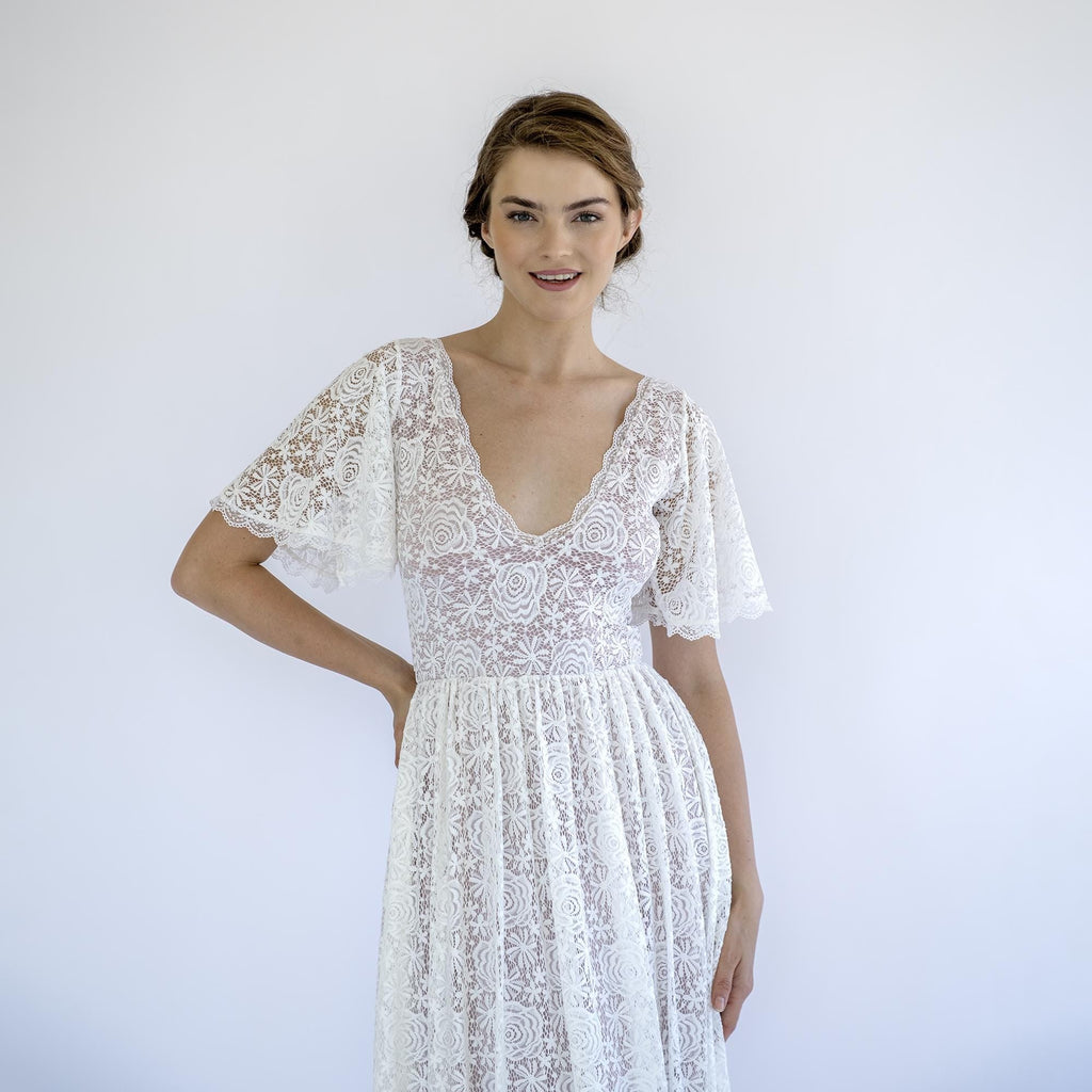 Vintage Lace Wedding Dress #1492