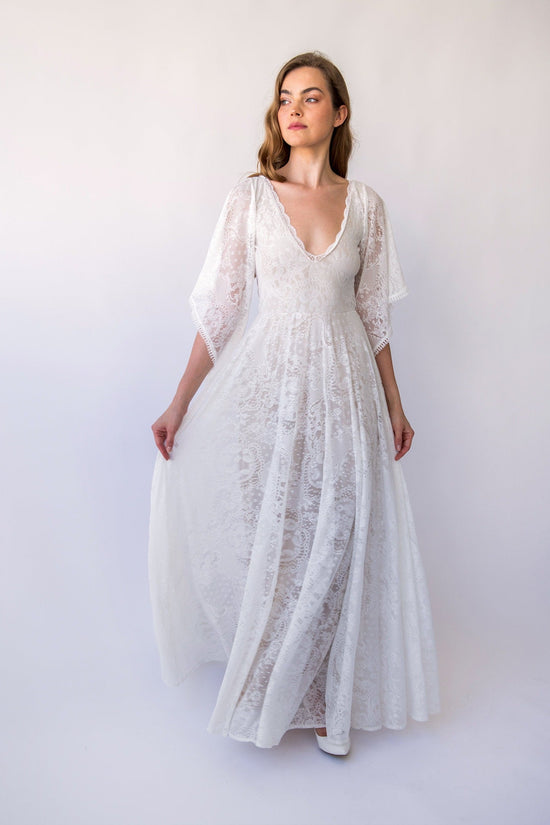 Angel Sleeves Pearly Dress #1468